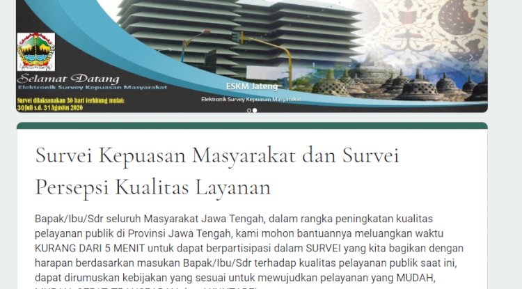 Survei Kepuasan Masyarakat - Dinkes Kabupaten Klaten Survei Kepuasan Masyarakat - Dinkes Kabupaten Klaten